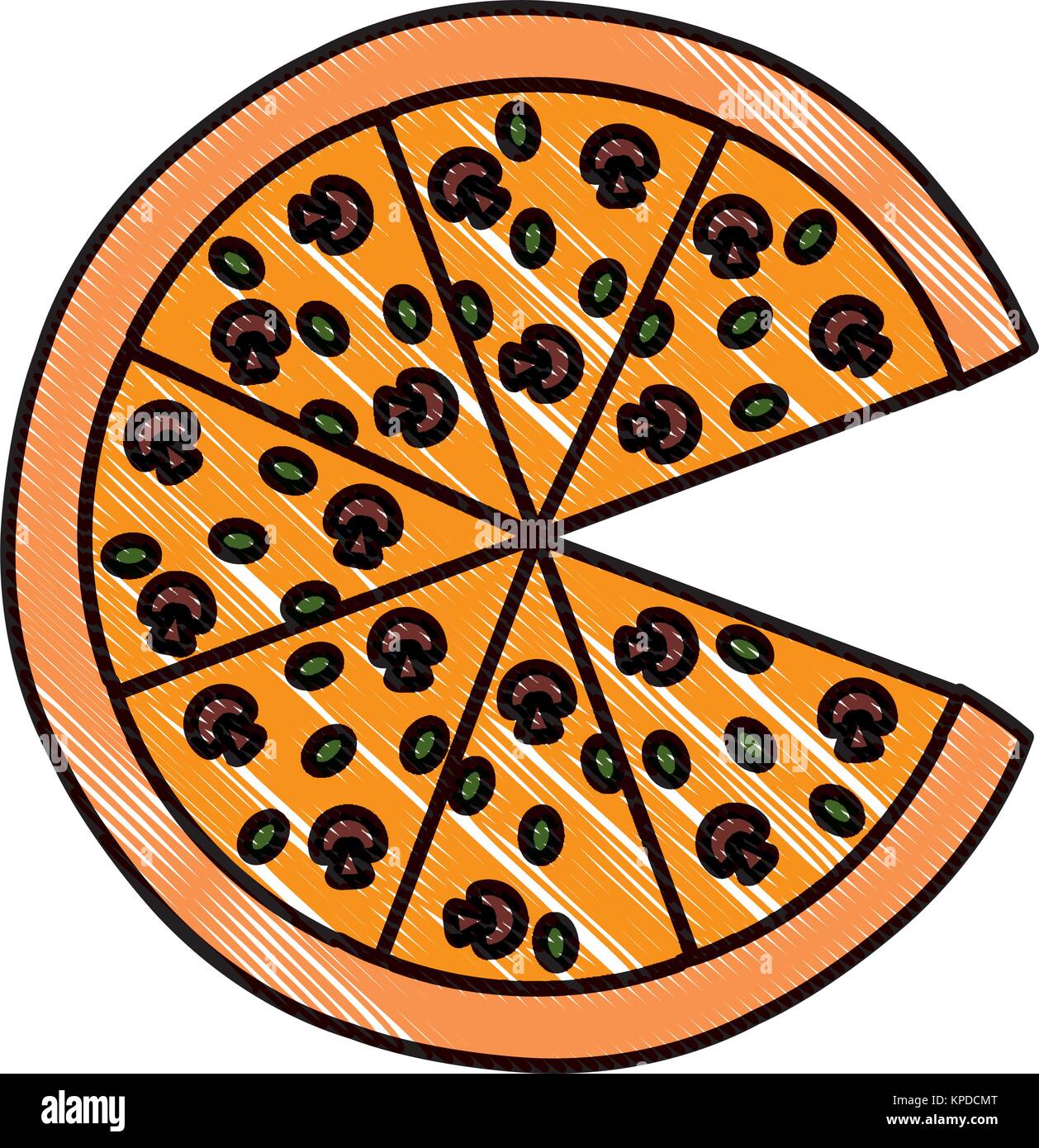 Big italian pizza symbol icon vector illustration graphic design Stock ...