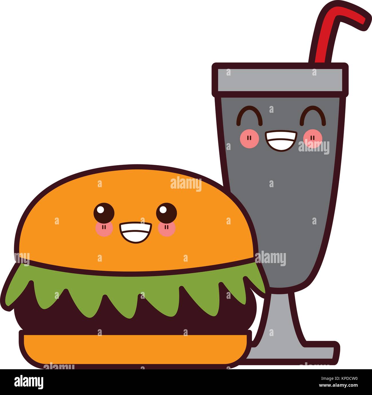 Cute Hamburger Cartoon