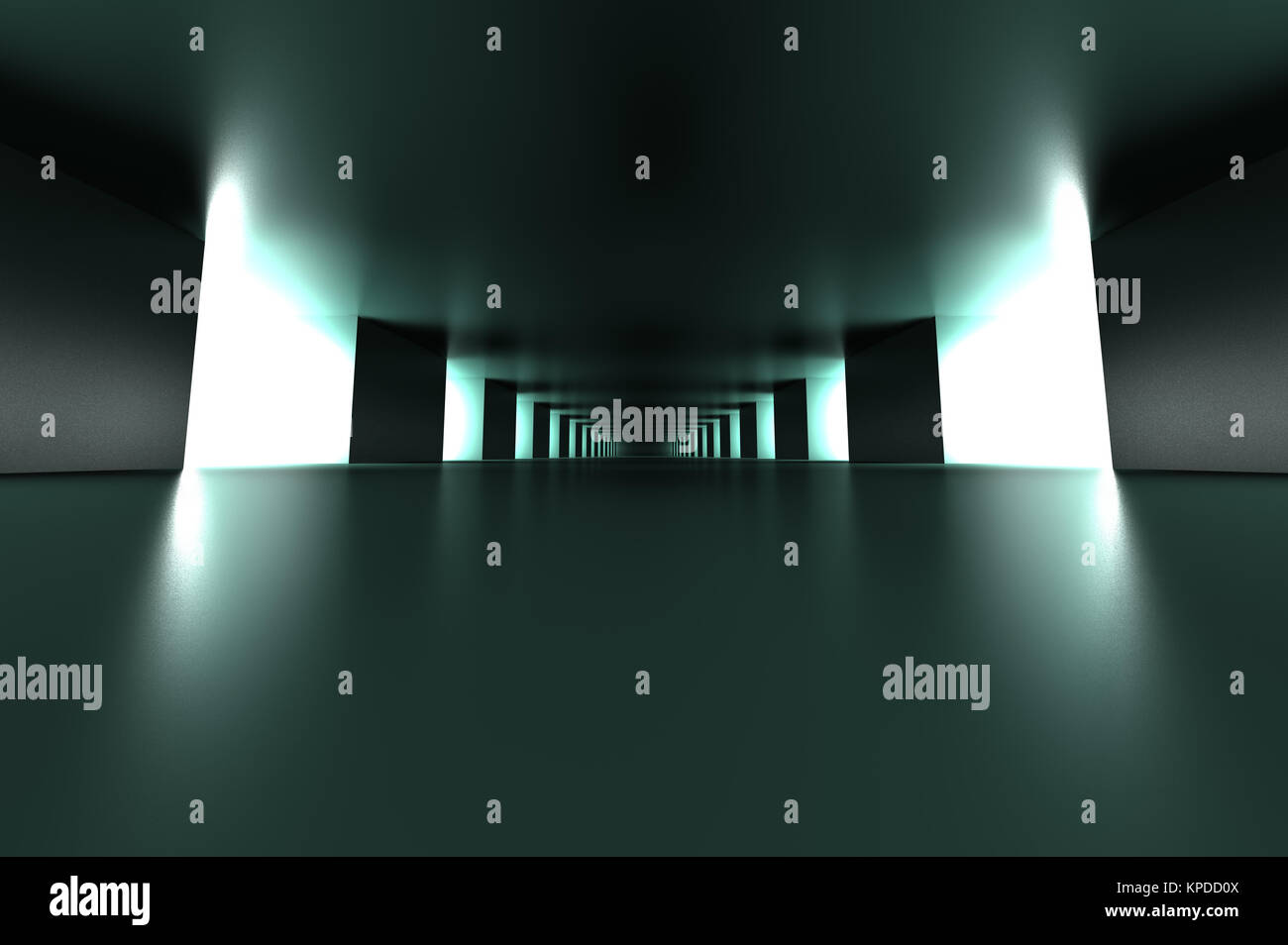 A modern hallway interior. 3d illustration Stock Photo - Alamy