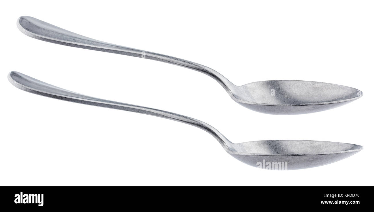 Metal spoon isolated on white background Stock Photo - Alamy