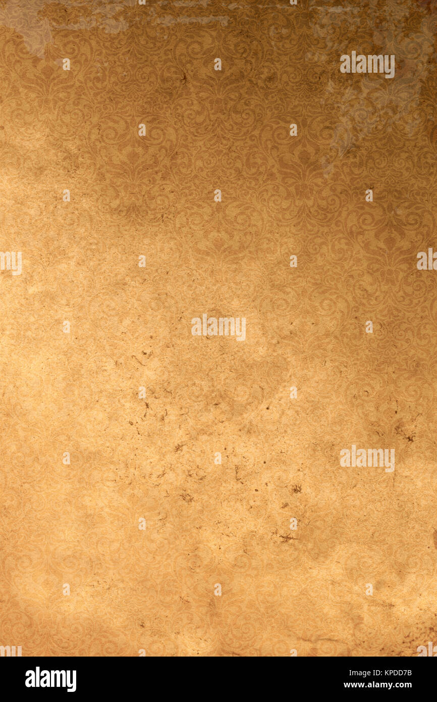 Aged paper background with old-fashioned floral patterns for the design ...