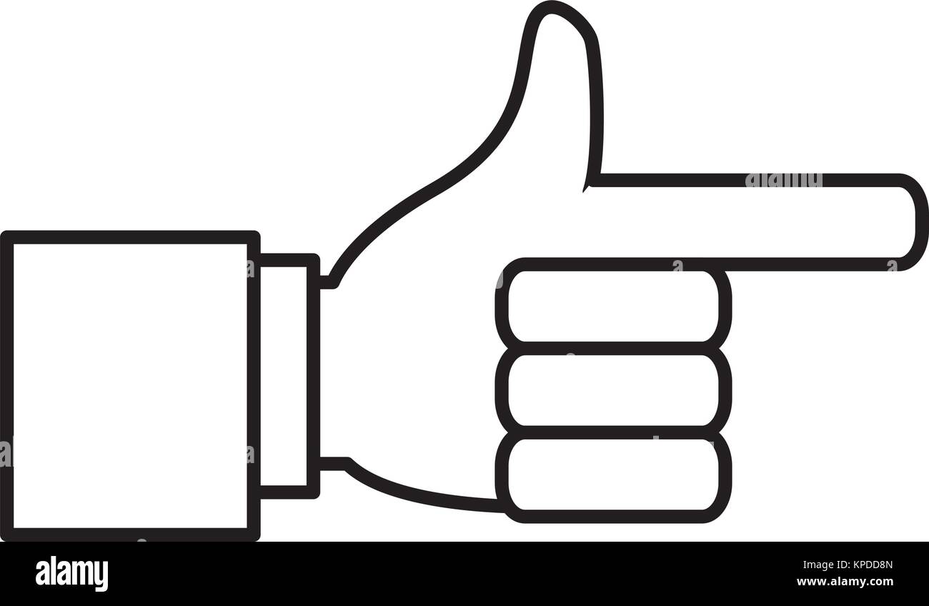Hand pointing symbol Stock Vector Image & Art - Alamy