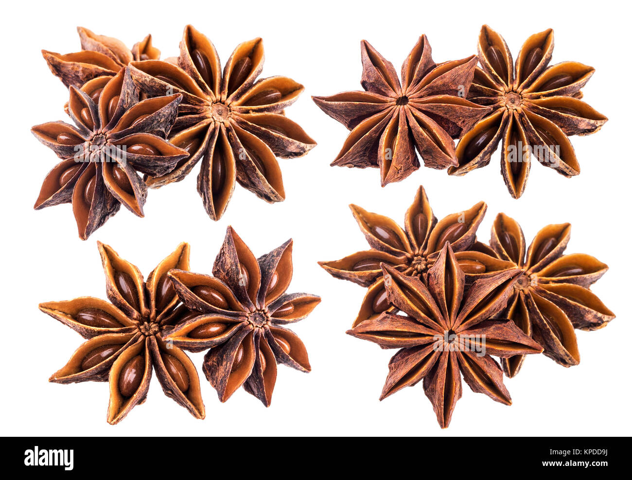 Star anise isolated on white background closeup Stock Photo - Alamy