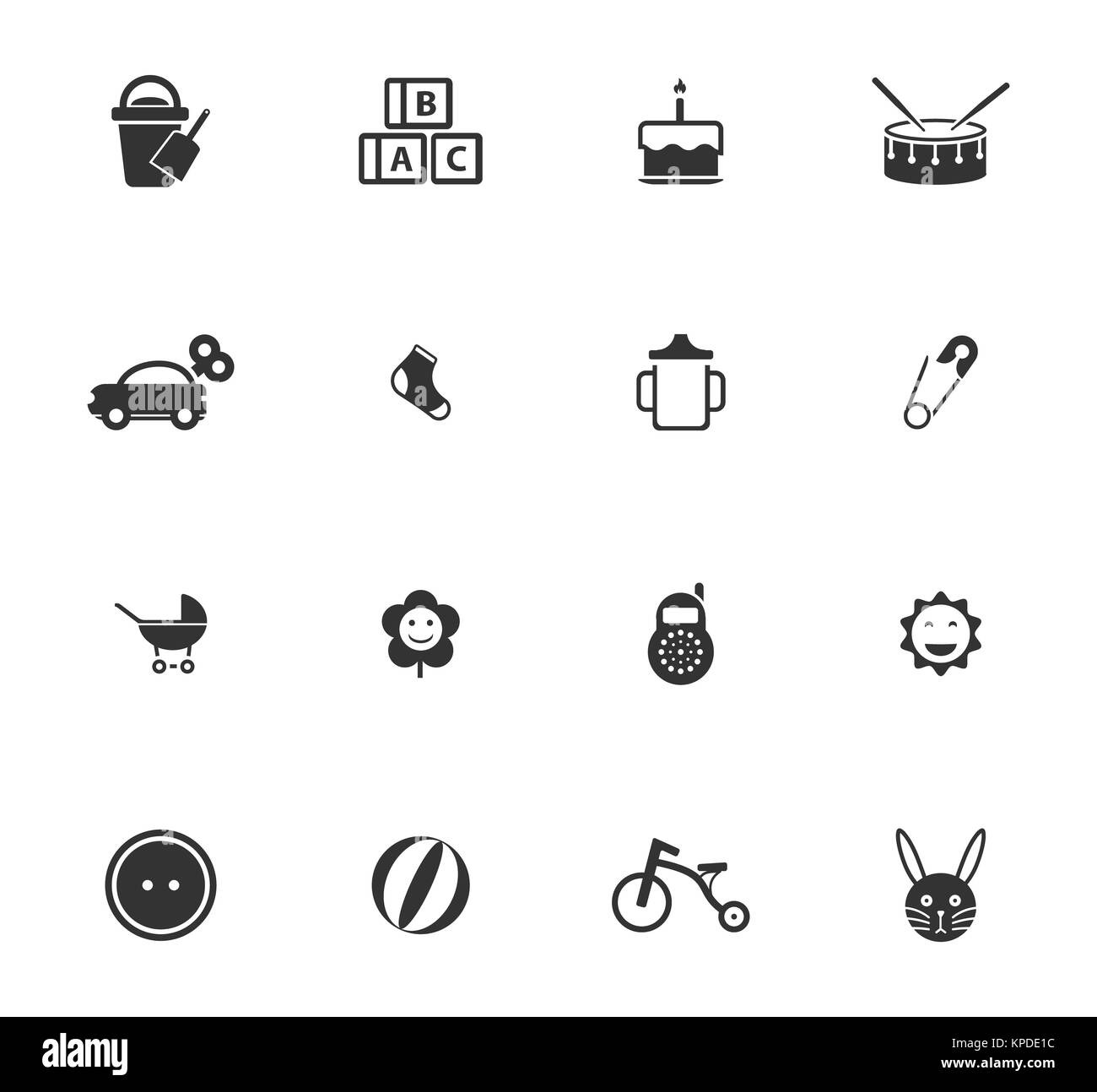 Baby icons set Stock Photo - Alamy