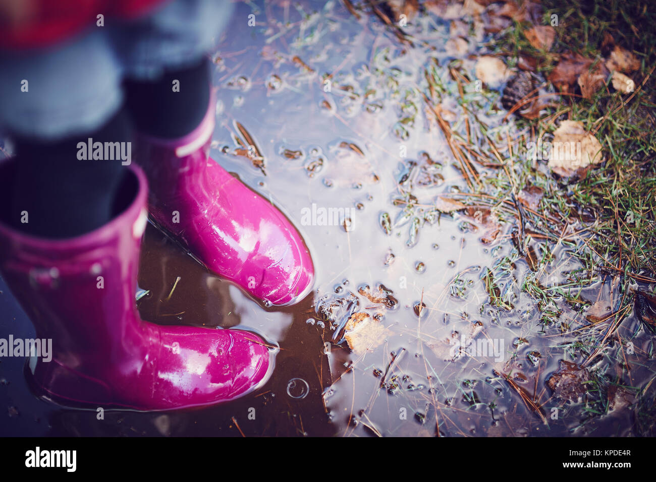 Child mud puddle reflection hi-res stock photography and images - Alamy