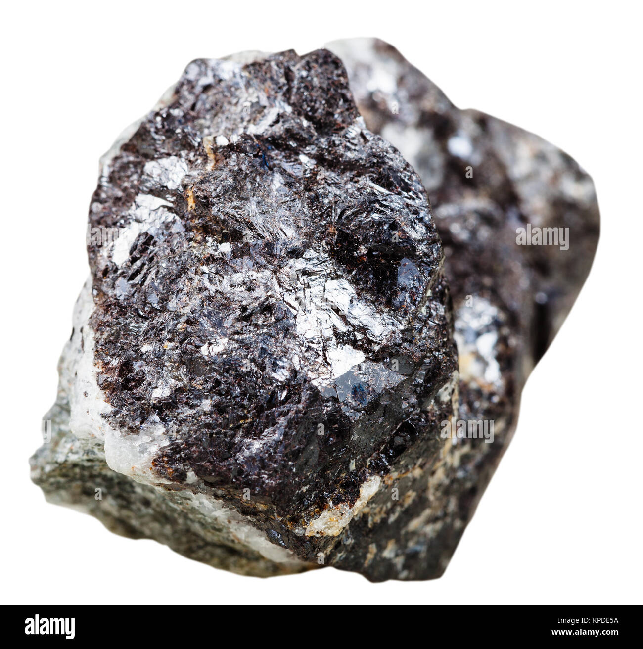 sphalerite (zinc blende) stone isolated on white Stock Photo - Alamy