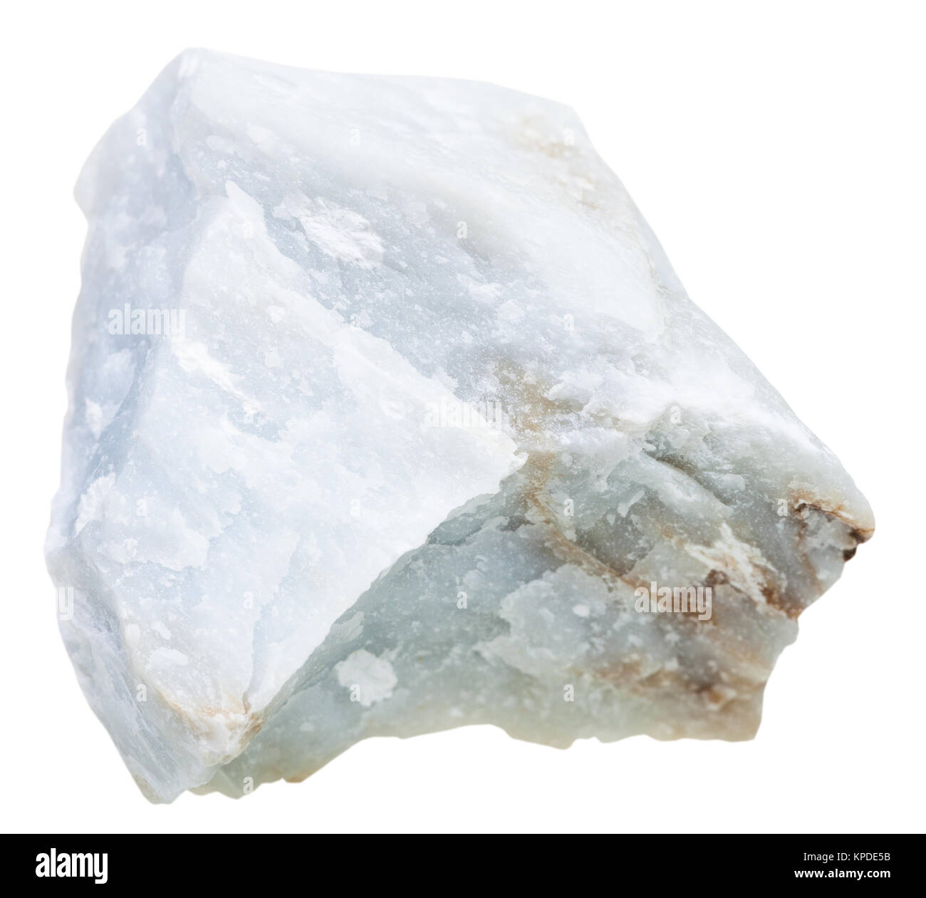 blue Anhydrite (Angelite) gem stone isolated Stock Photo - Alamy