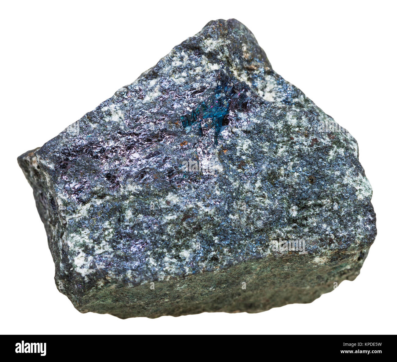 specimen of Bornite (peacock ore) stone isolated Stock Photo - Alamy