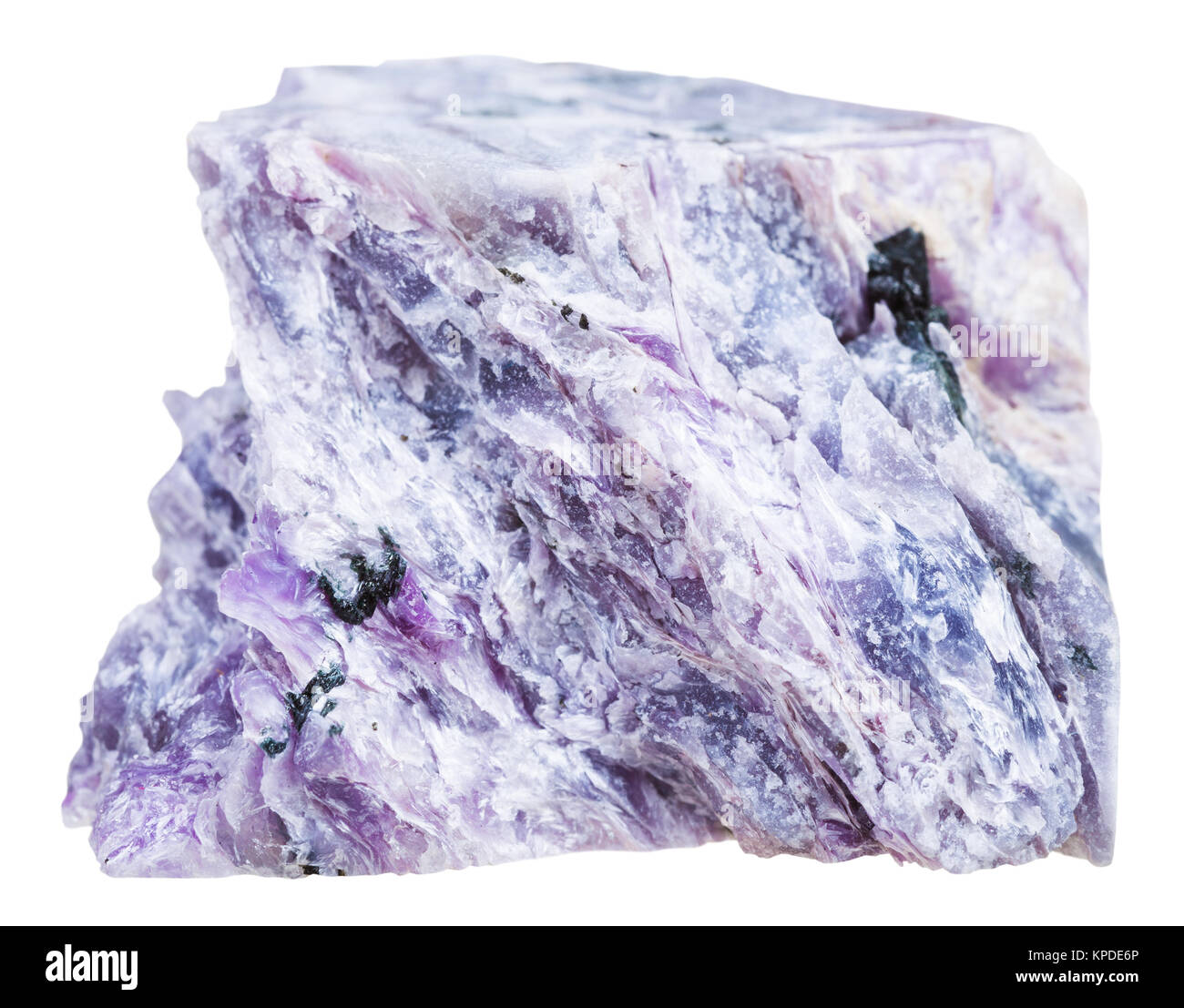 charoite crystalline rock isolated on white Stock Photo - Alamy