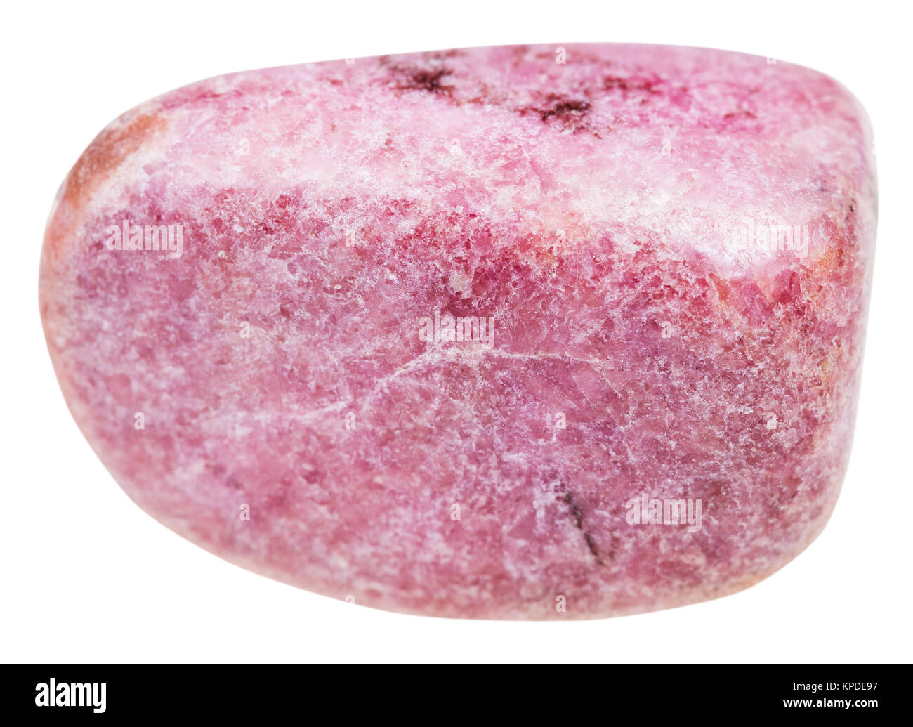 pebble of Rhodonite gemstone isolated Stock Photo - Alamy