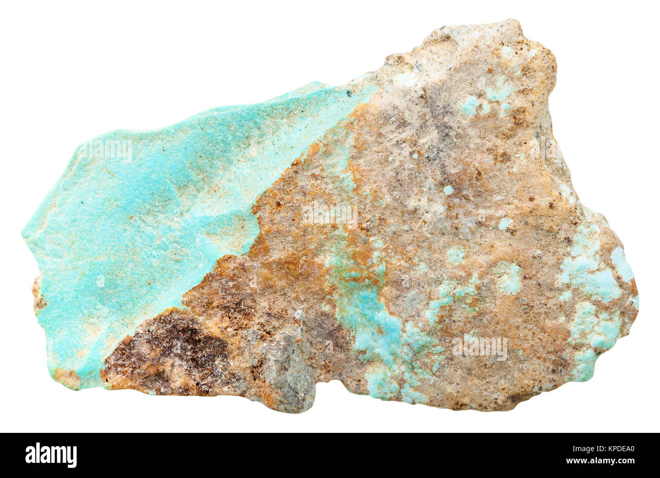 Turquoise rock isolated on white Stock Photo - Alamy