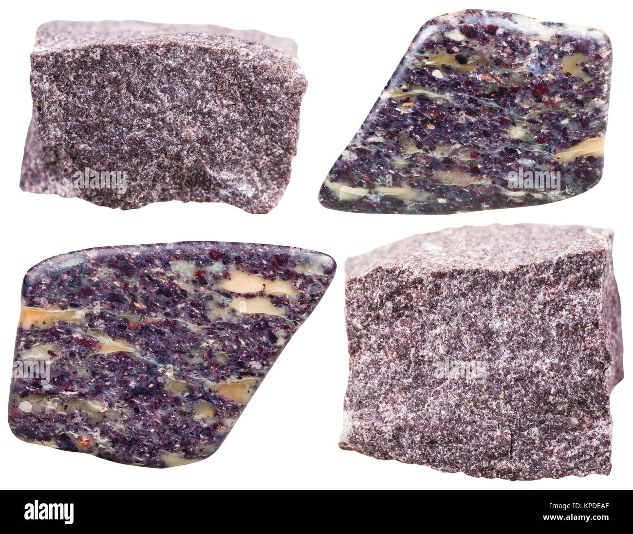 Alunite tumbled gemstone and rocks isolated Stock Photo - Alamy