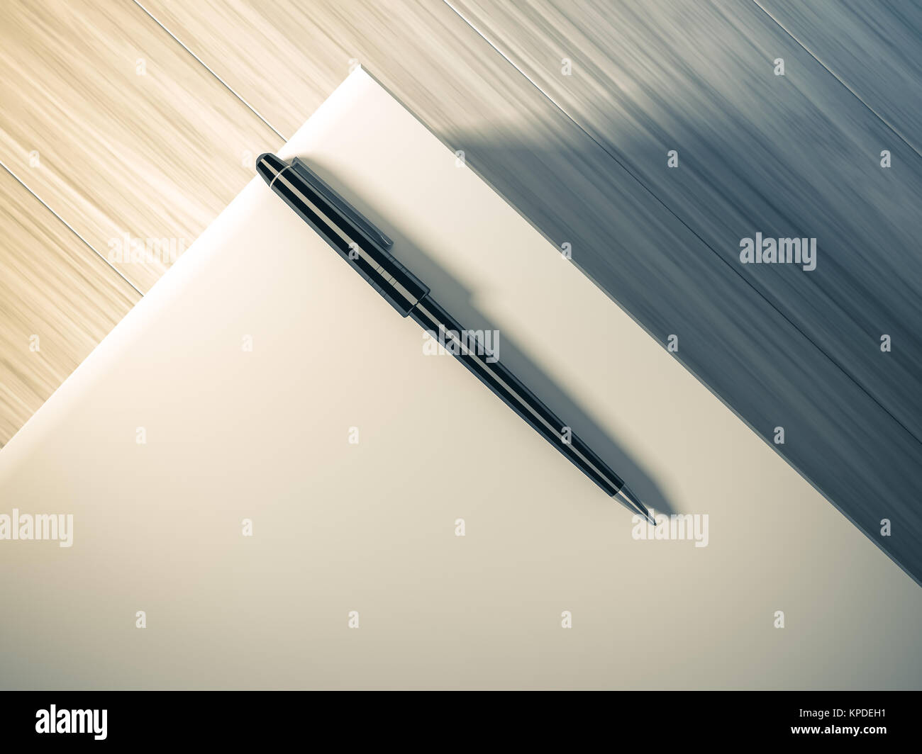 High angle view of a setting table of business workplace Stock Photo ...