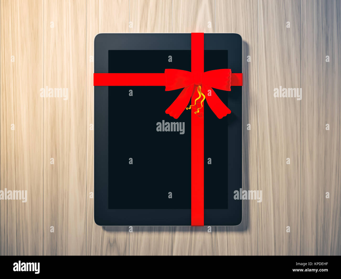 tablet wrapped with color ribbon Stock Photo - Alamy