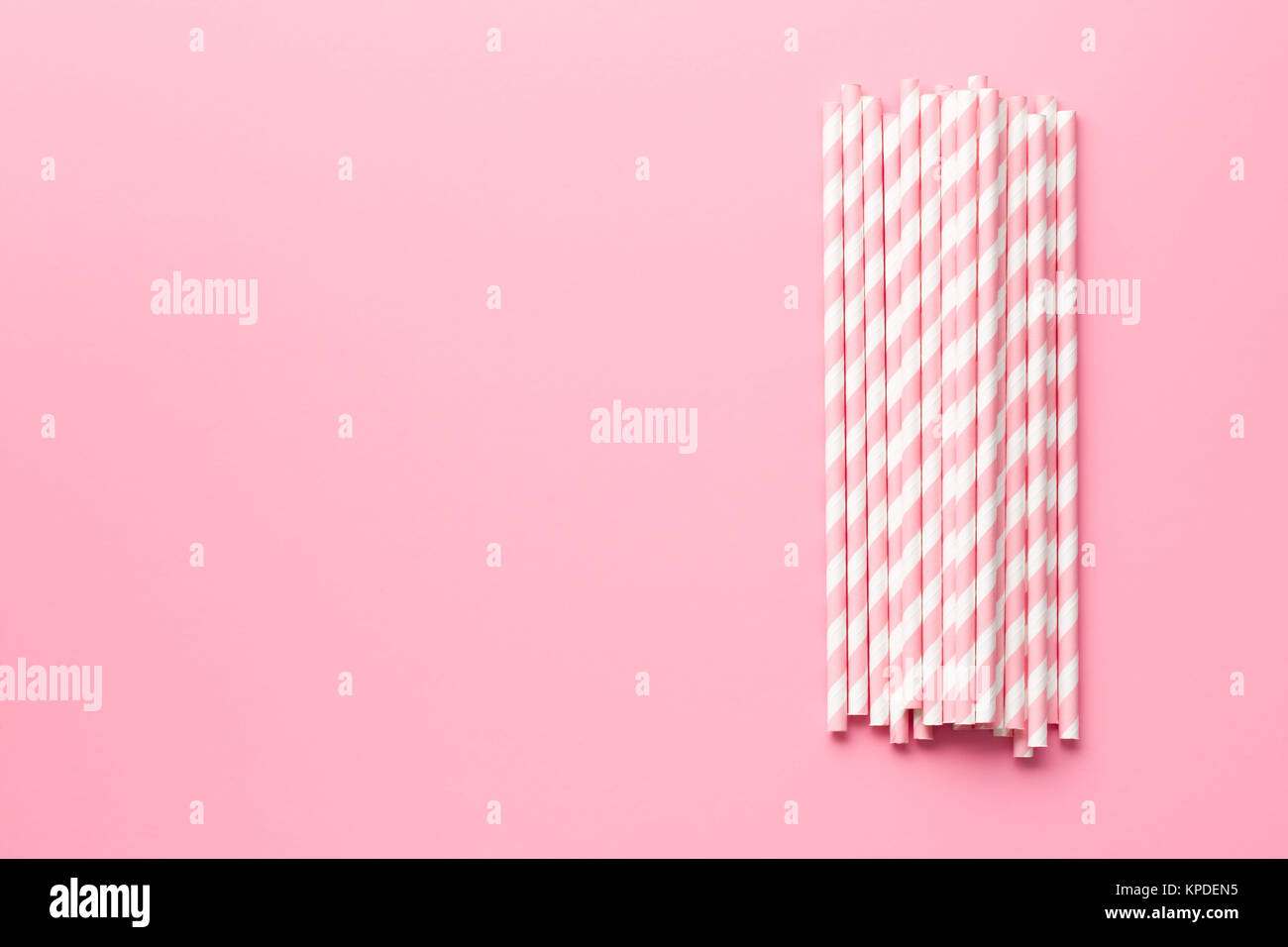 pink striped straws Stock Photo - Alamy