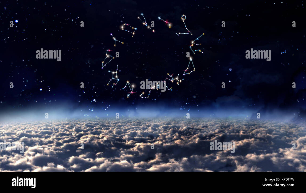 Horoscopes zodiac sign outer space Stock Photo - Alamy