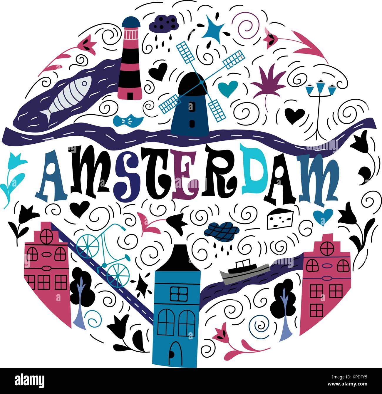 Banner of Amsterdam city Stock Vector Image & Art - Alamy