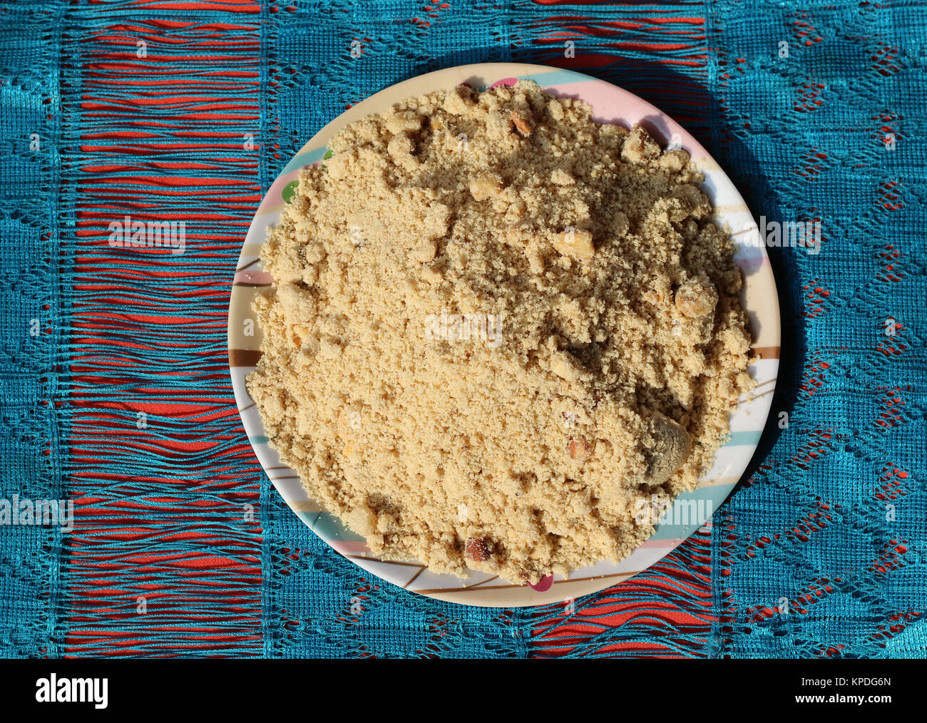Indian traditional roasted wheat flour sweet or Panjiri Stock Photo - Alamy