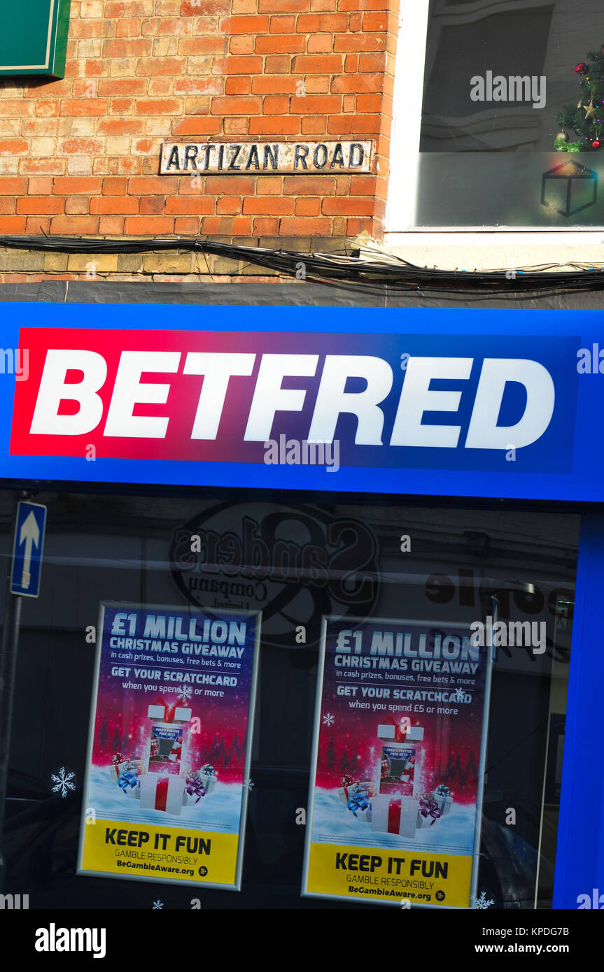 Betfred betting shop Northampton England UK Stock Photo - Alamy