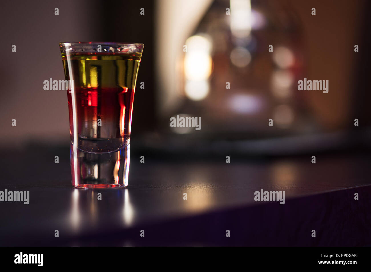 drink shot at bar counter Stock Photo - Alamy