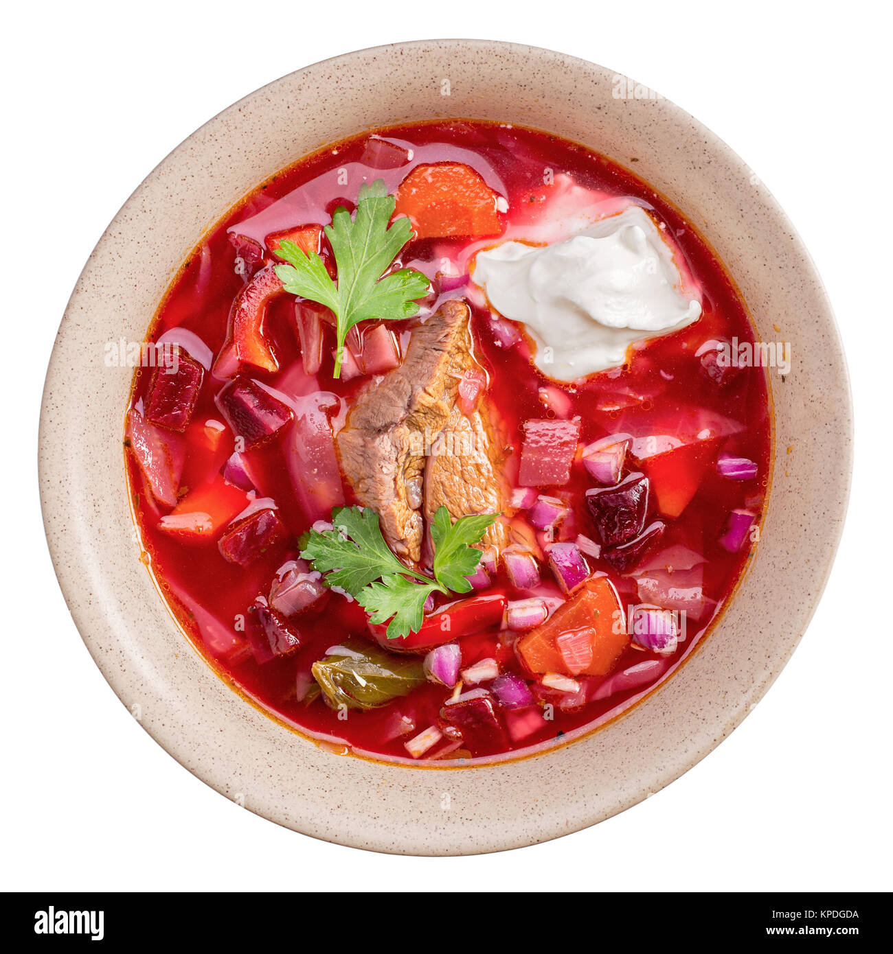 Borscht isolated above Stock Photo - Alamy