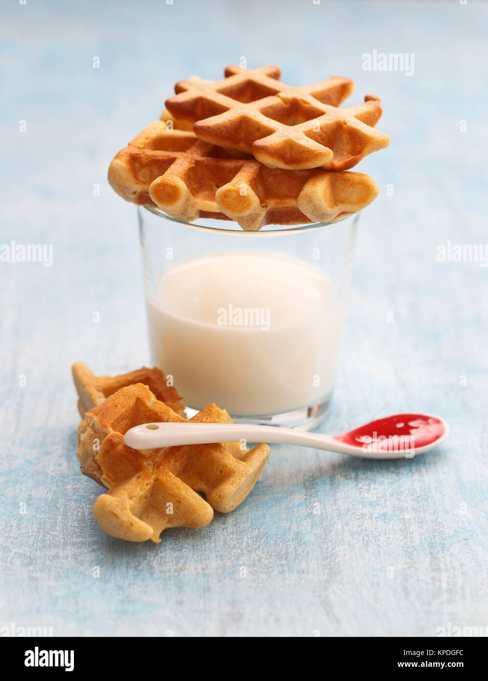 Sweet belgian waffles on hi-res stock photography and images - Alamy