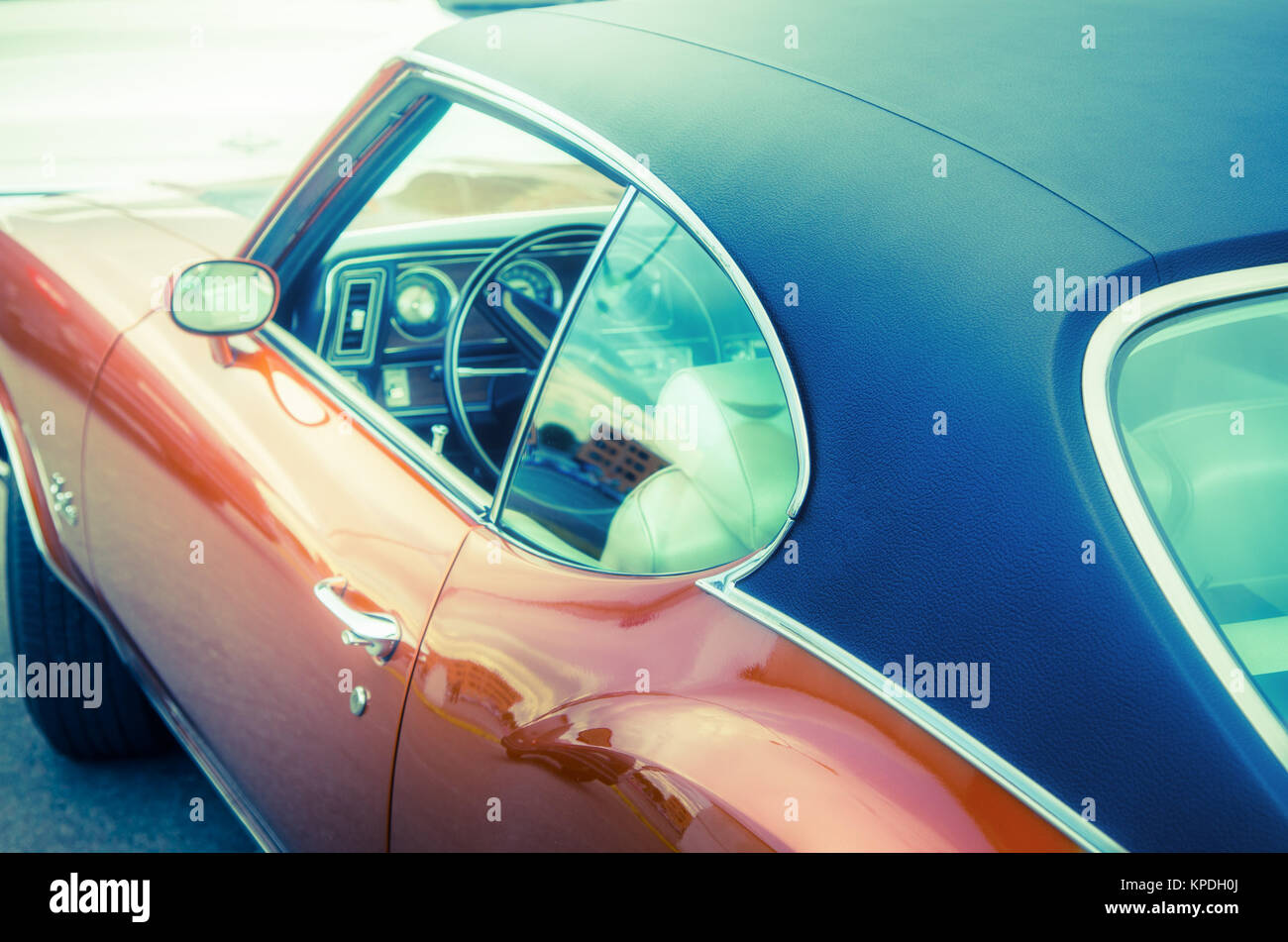 Retro car, close-up Stock Photo - Alamy