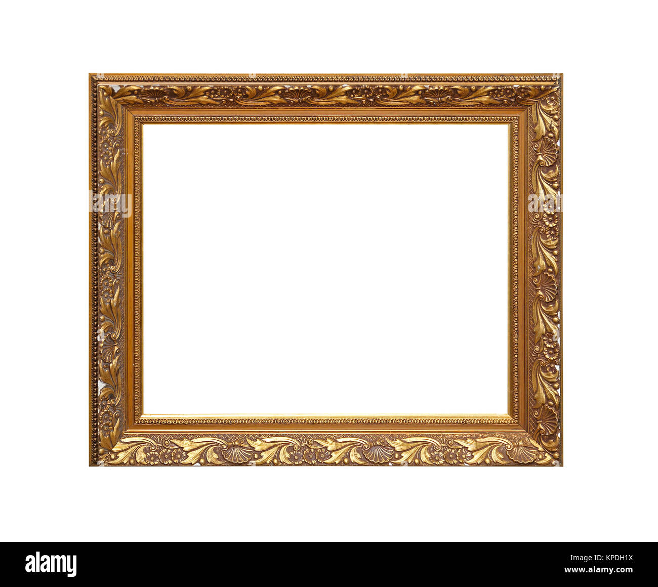 Gold engraved frame Cut Out Stock Images & Pictures - Alamy