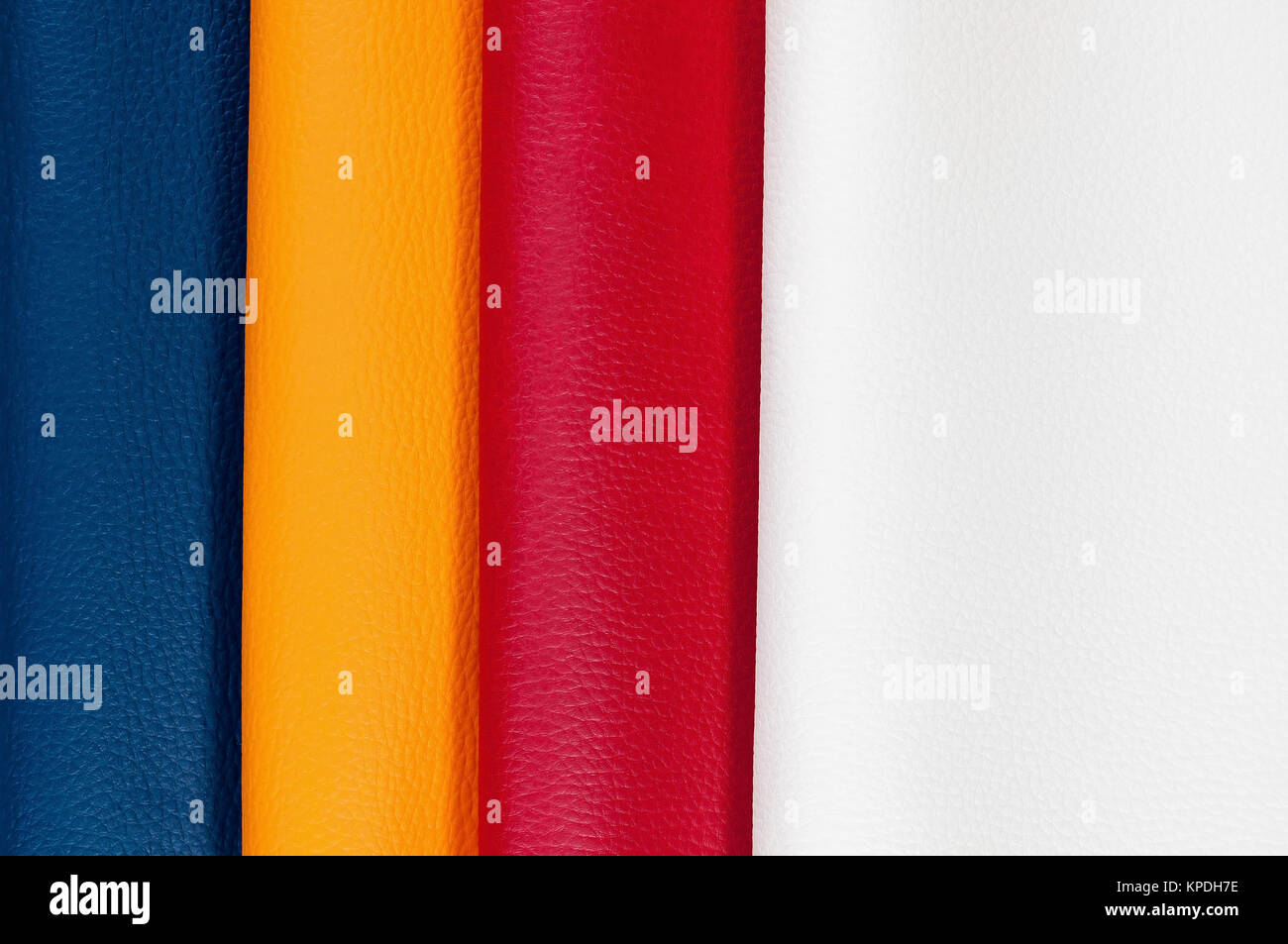set of colorful leather materials Stock Photo - Alamy