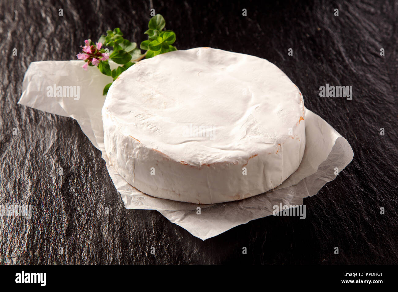 Gourmet soft ripe Camembert cheese, a French speciality cheese ...