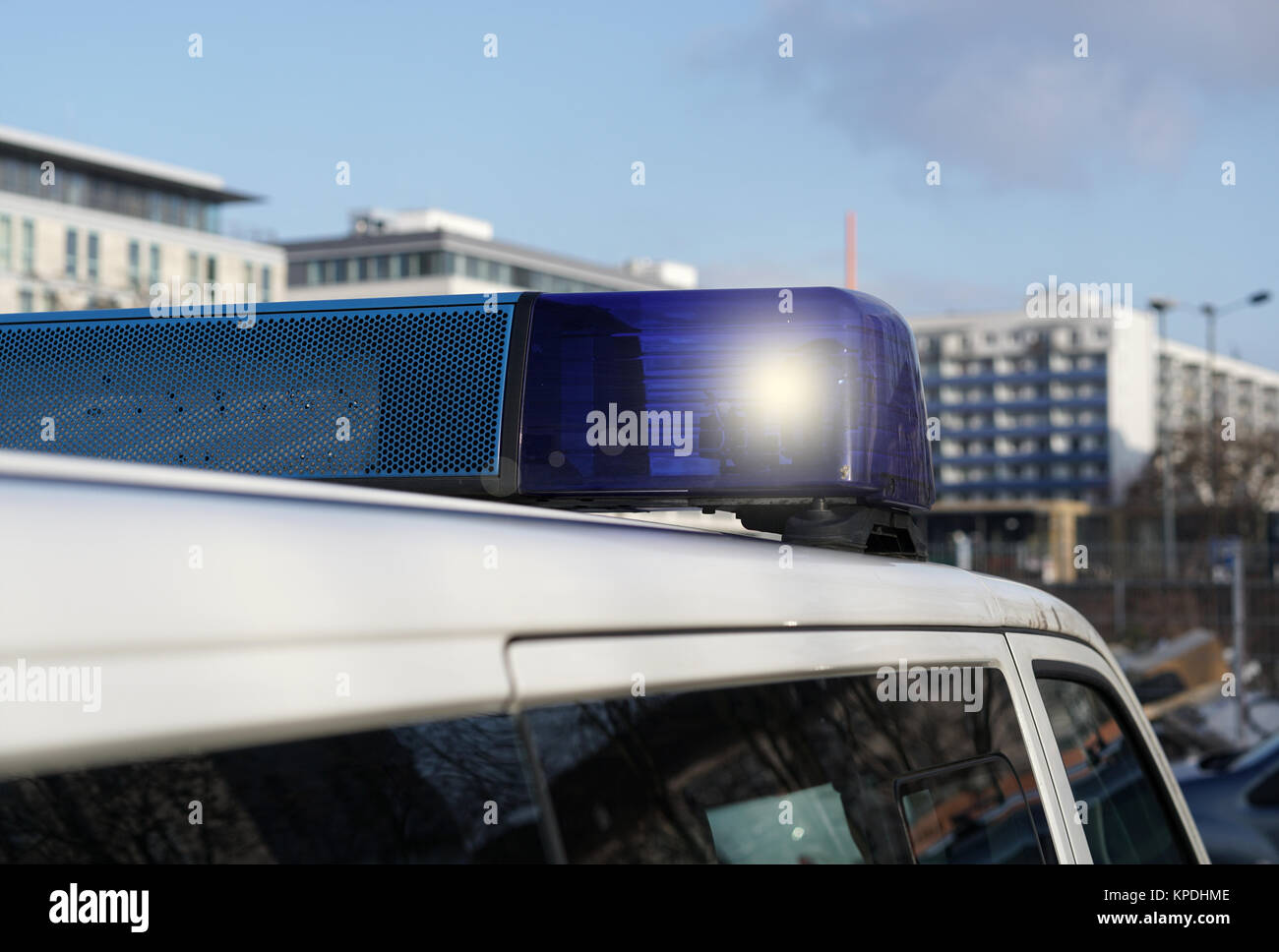 parked police car in downtown magdeburg Stock Photo - Alamy