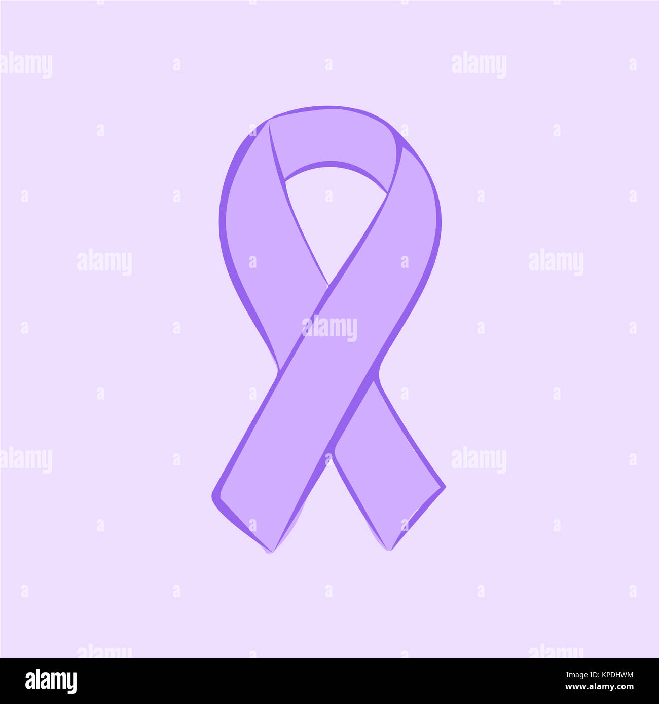 Lavender ribbon epilepsy cancer solidarity day Stock Photo - Alamy