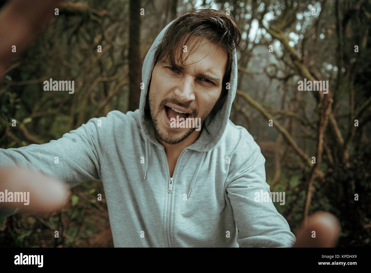 Closeup portrait of an athlete during difficult training Stock Photo ...