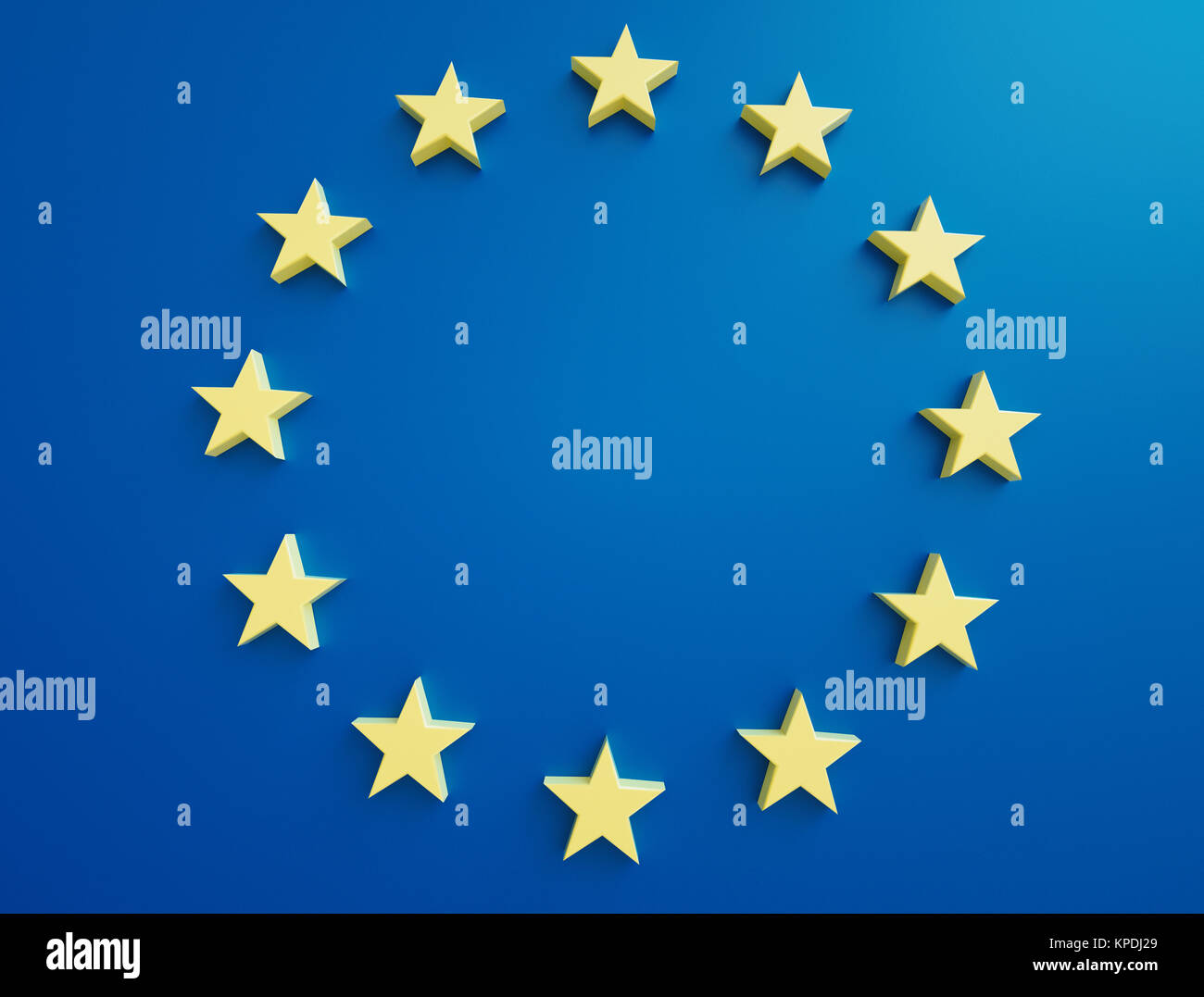 Europe stars - realistic render Stock Photo - Alamy