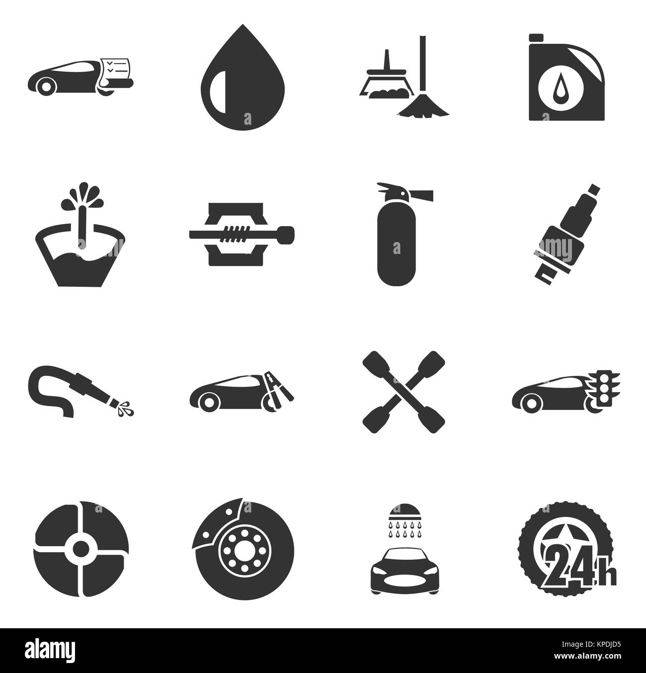 Car shop icons set Stock Photo - Alamy