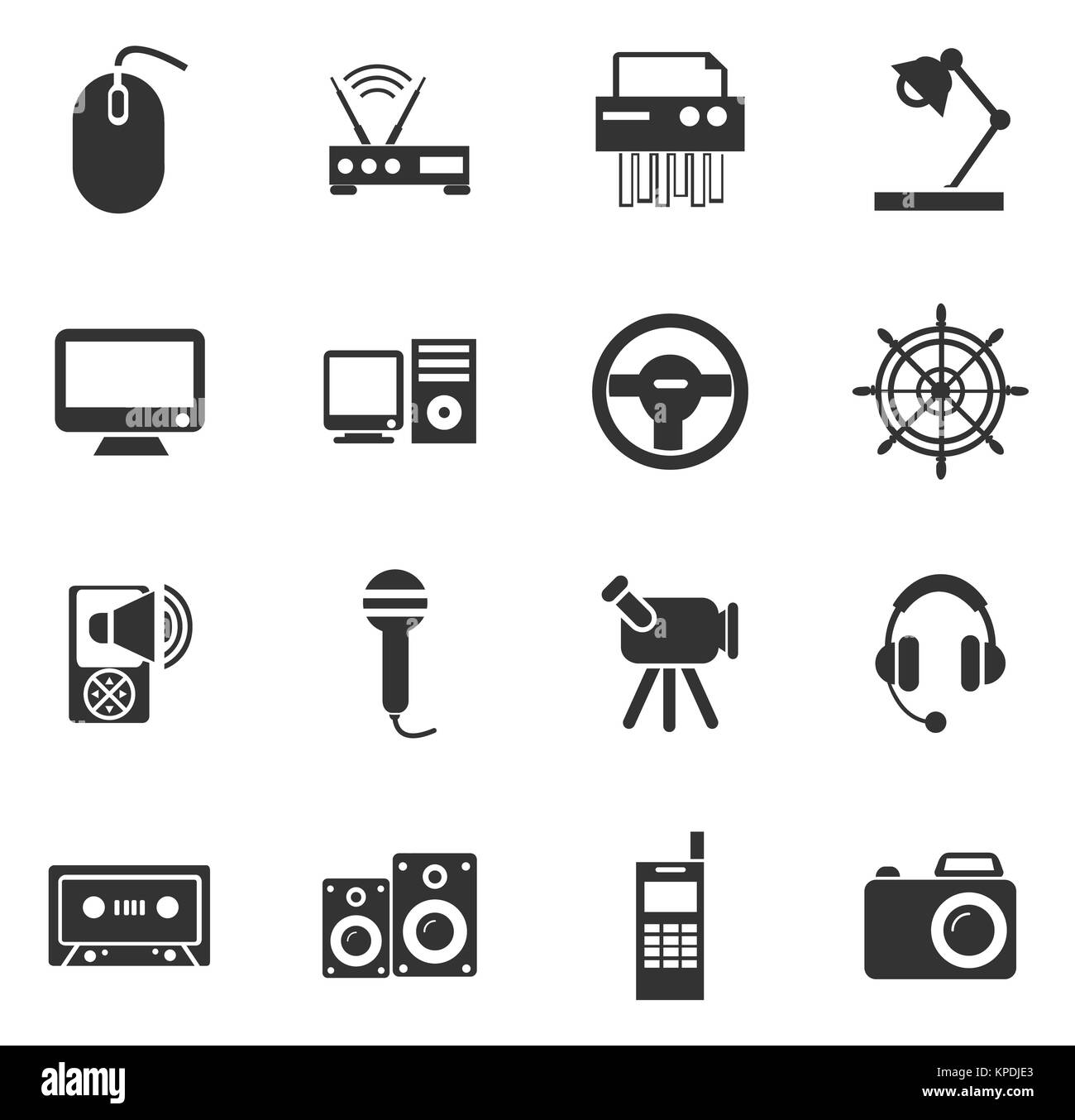 Devices icons set Stock Photo - Alamy