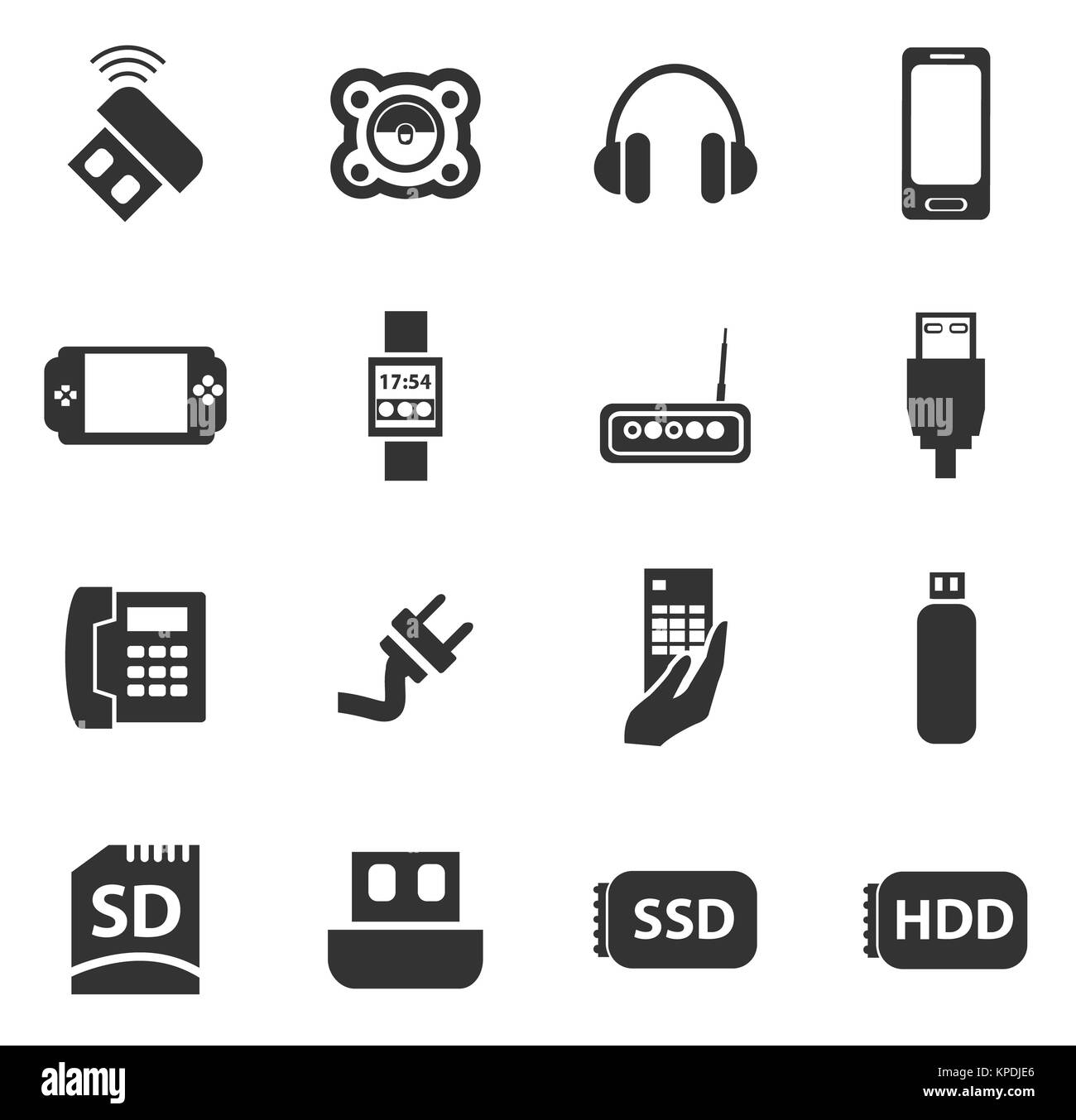 Devices icons set Stock Photo - Alamy