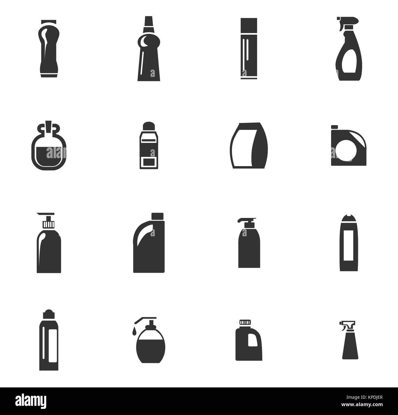 Household chemicals icons set Stock Photo - Alamy