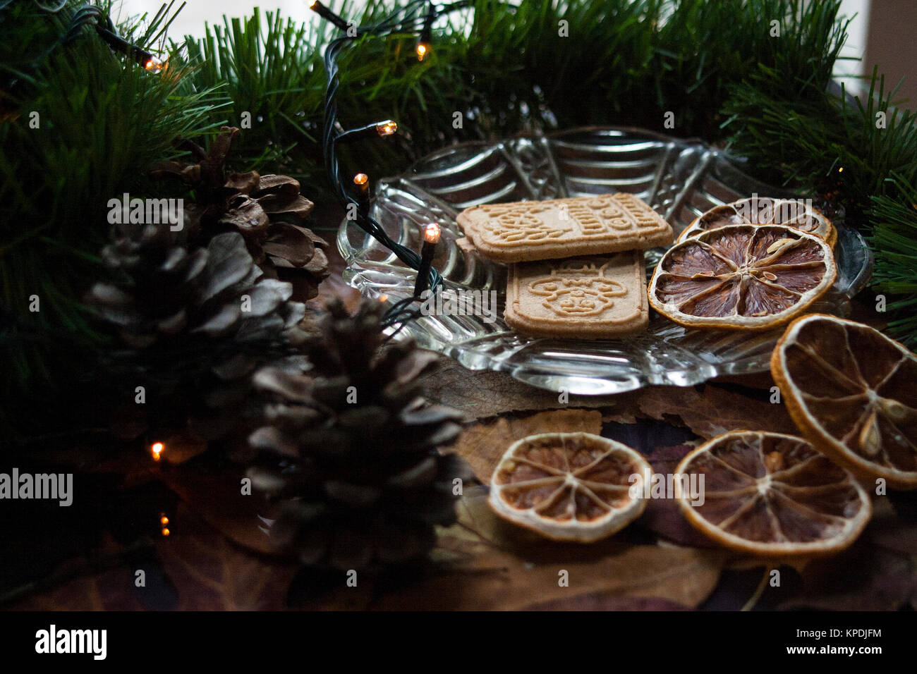 Decorated table with cookies Stock Photo - Alamy