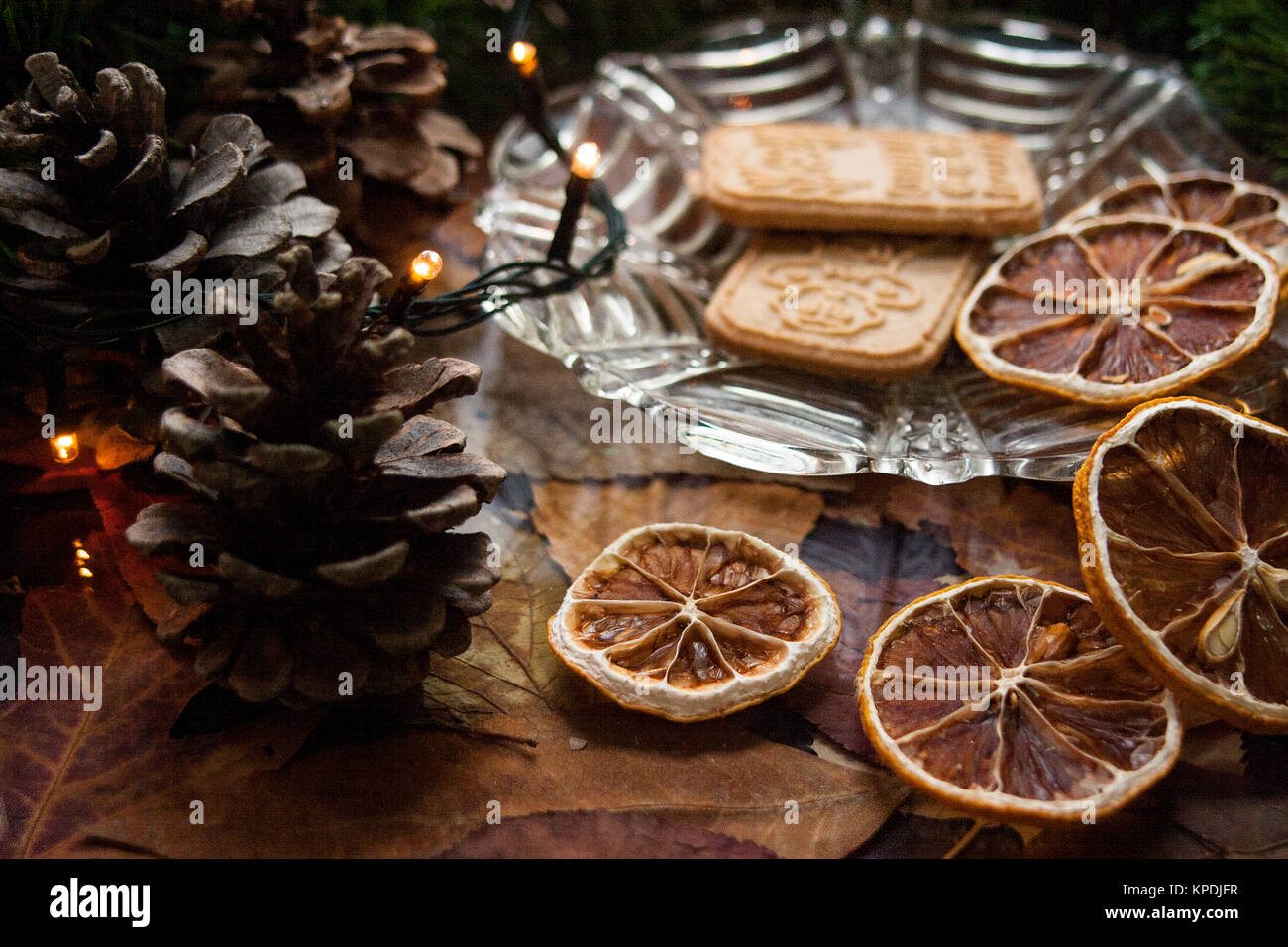Decorated table with cookies Stock Photo - Alamy