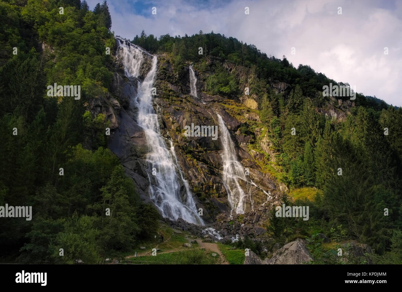 nardis waterfall - nardis waterfall in dolomites,alps Stock Photo - Alamy