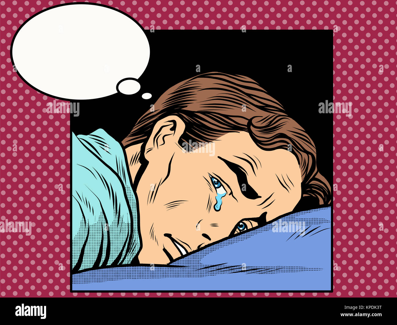 Man cries tears Stock Photo - Alamy