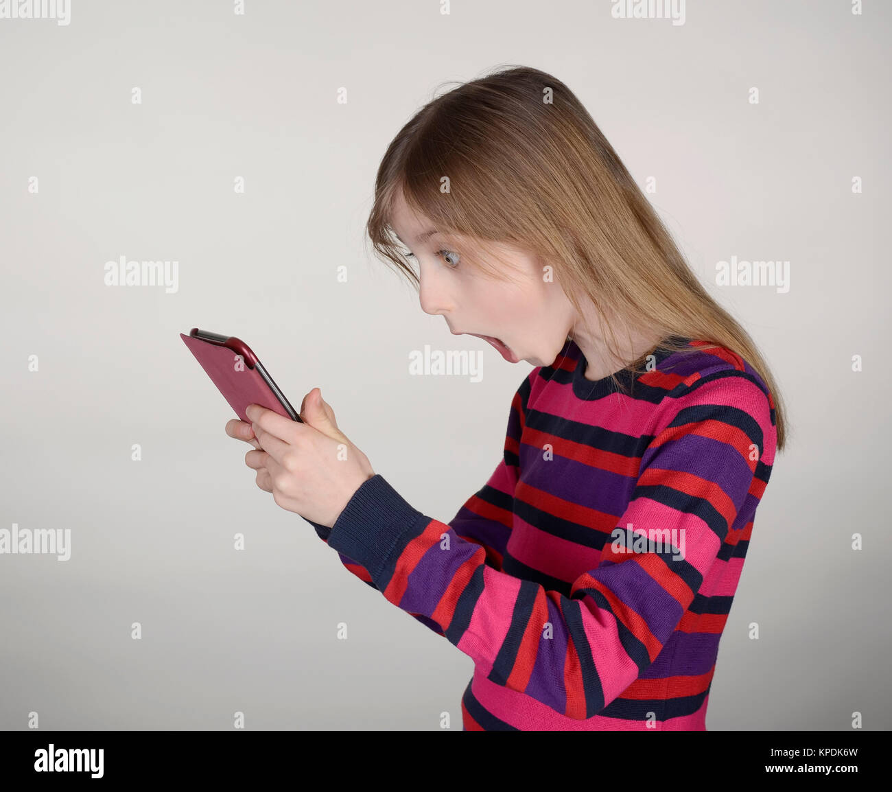 girl with digital tablet Stock Photo - Alamy