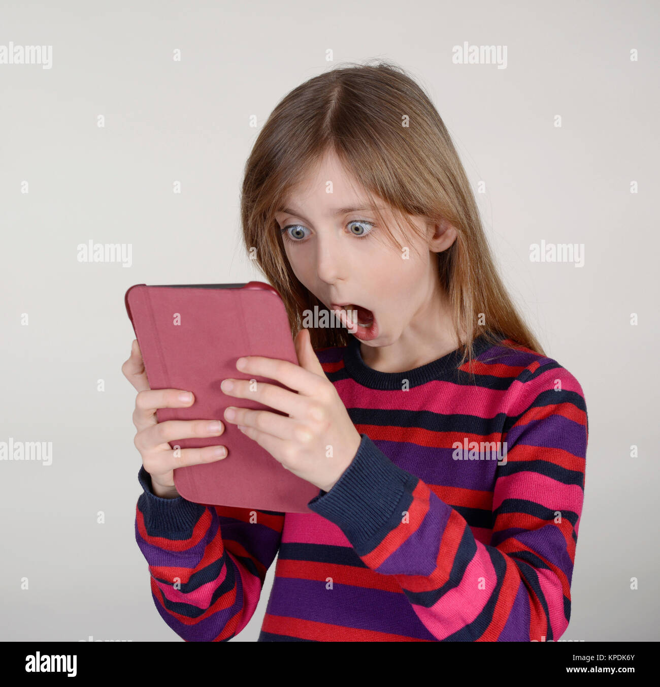 girl with digital tablet Stock Photo - Alamy