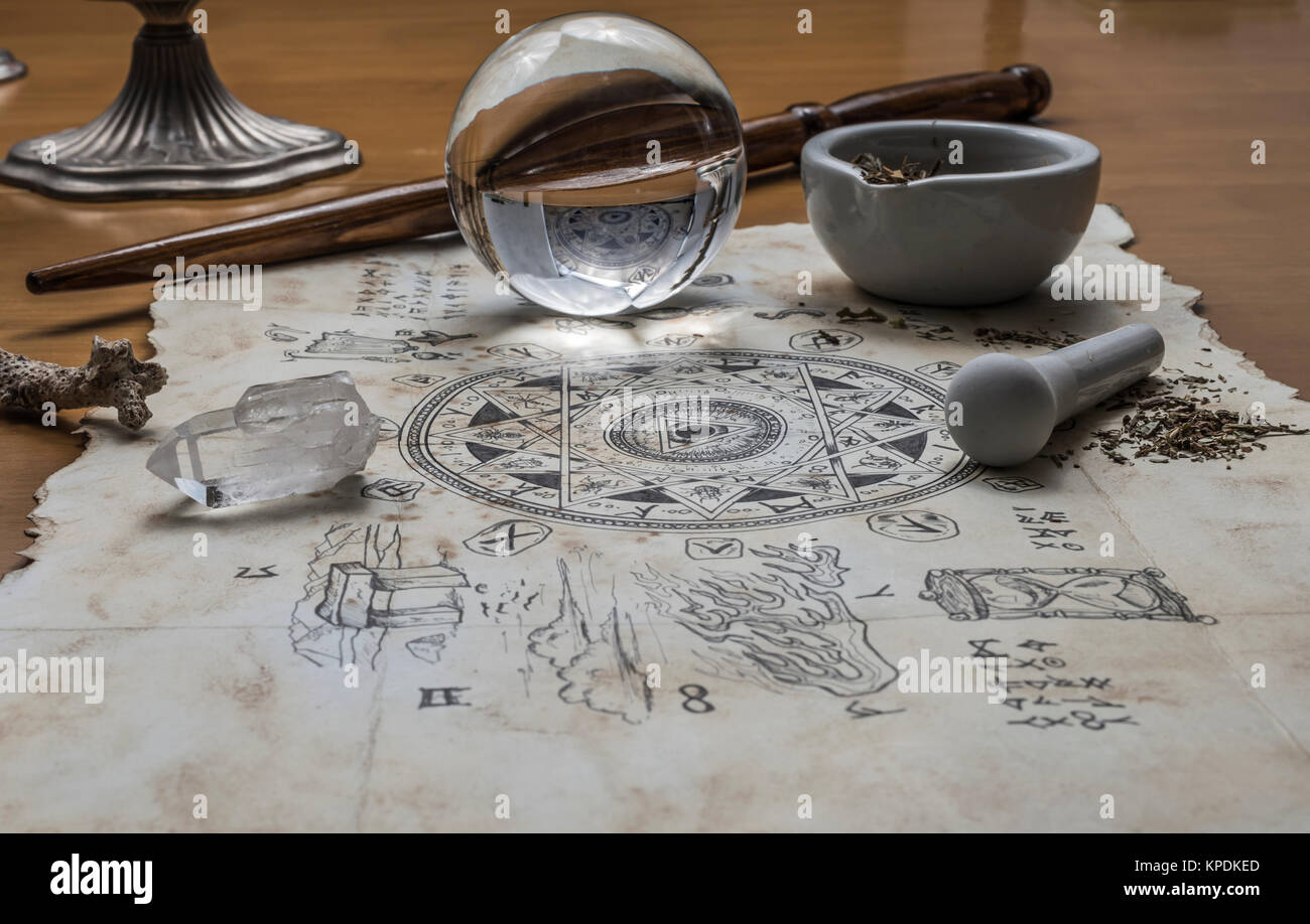 Spell casting hi-res stock photography and images - Alamy