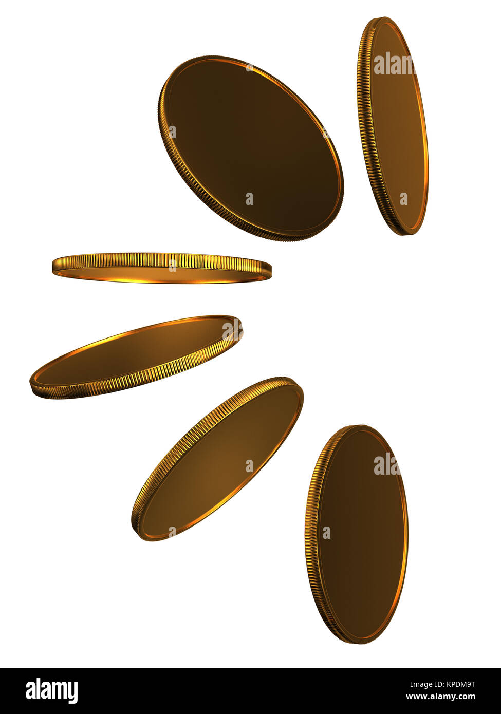 Gold coins free rotation Stock Photo - Alamy