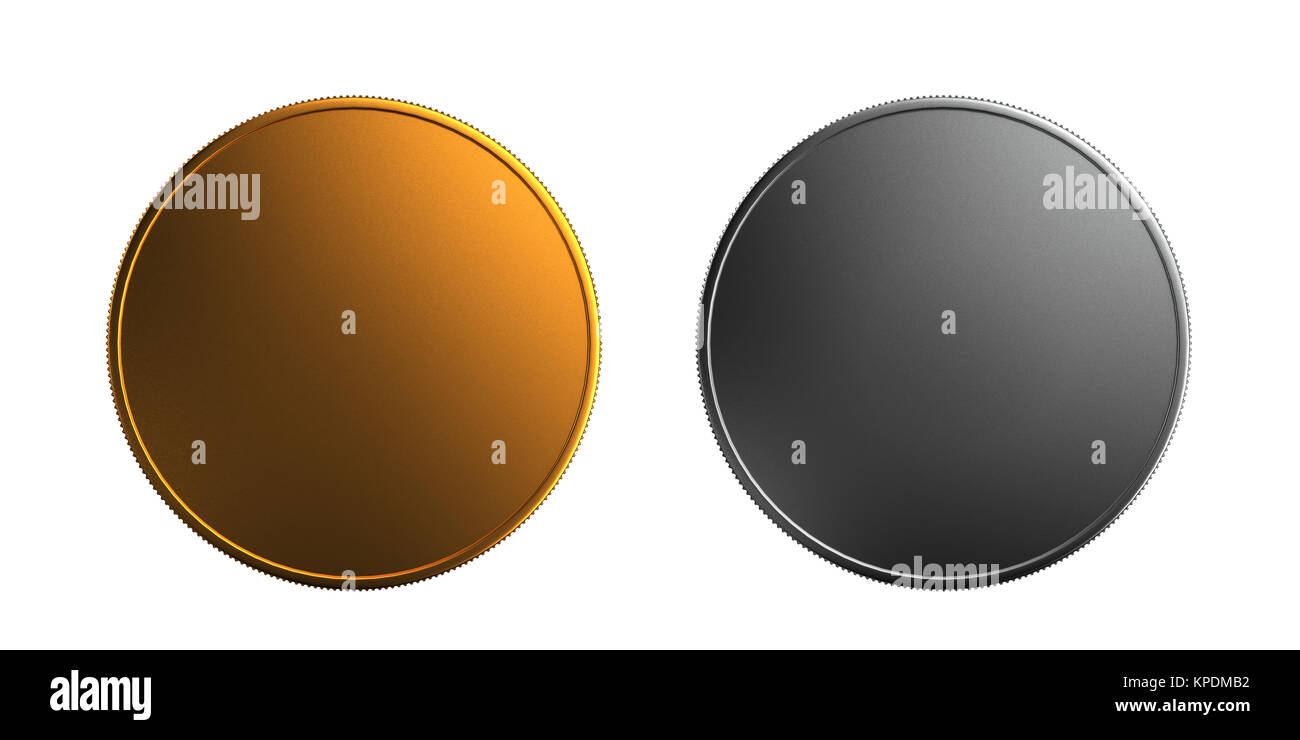 Gold silver coin front Stock Photo - Alamy