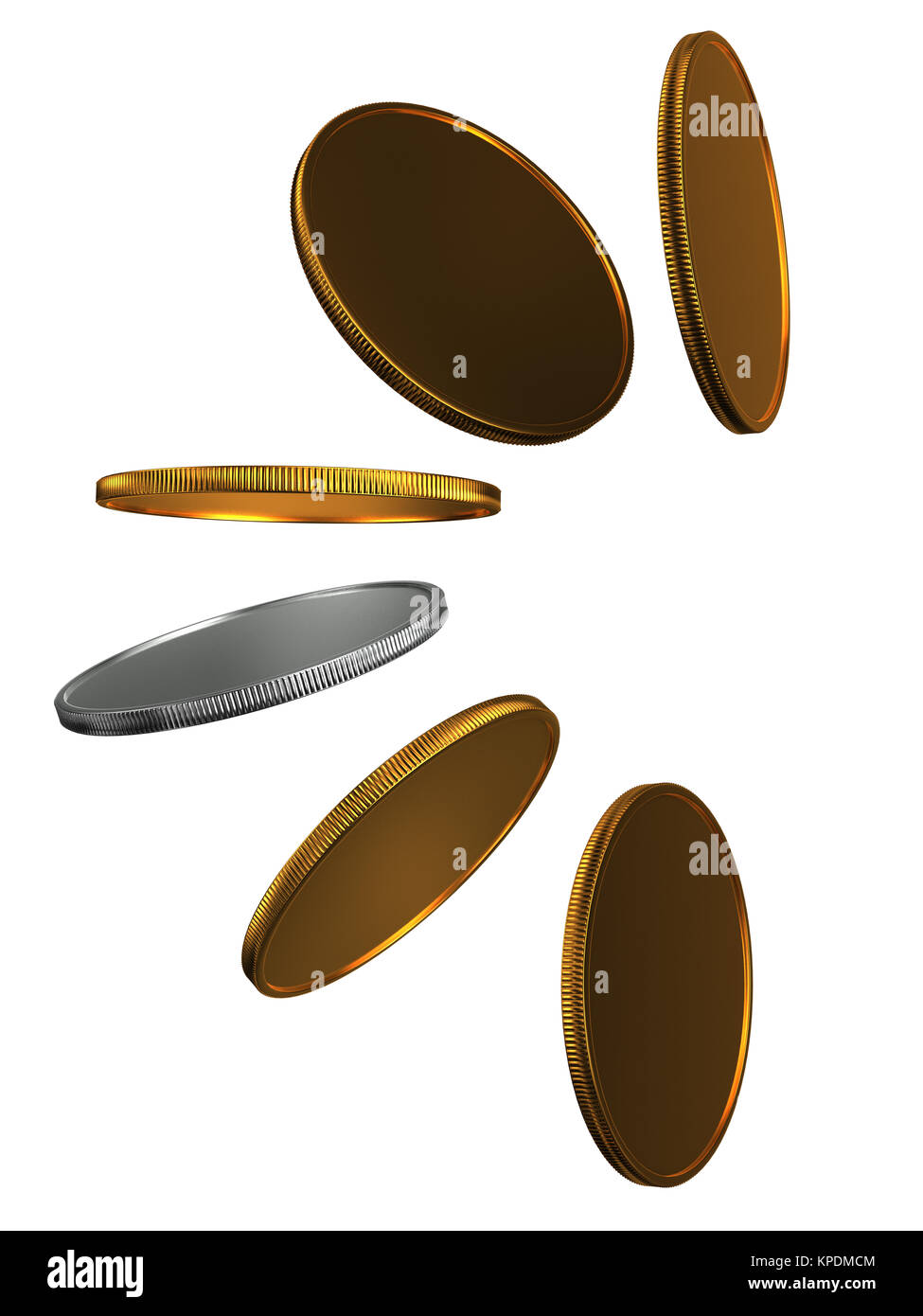 Silver coins falling Cut Out Stock Images & Pictures - Alamy