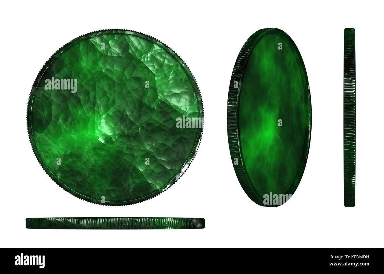 jade coin three dimension Stock Photo - Alamy