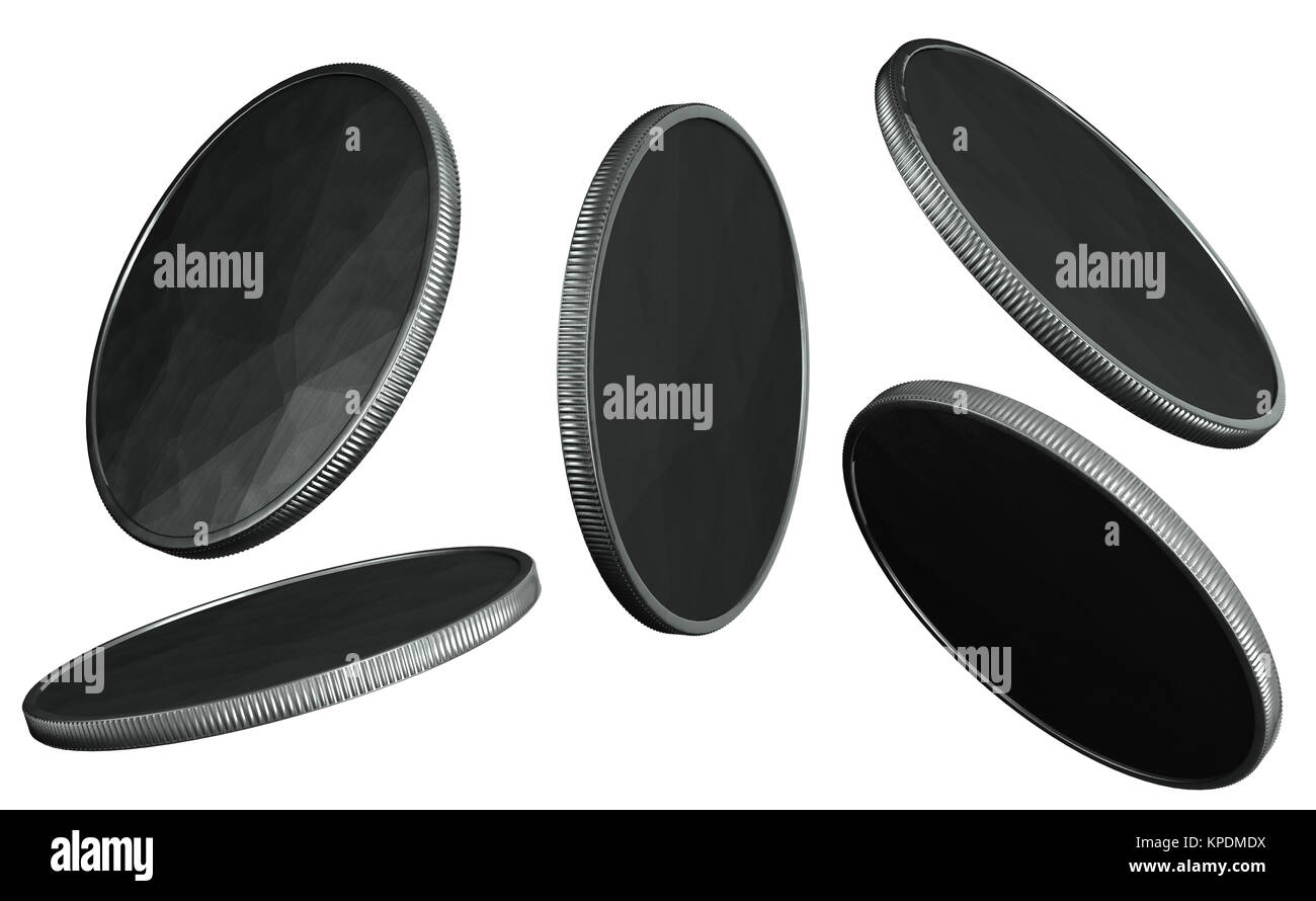 titanium metal coin free angle Stock Photo - Alamy